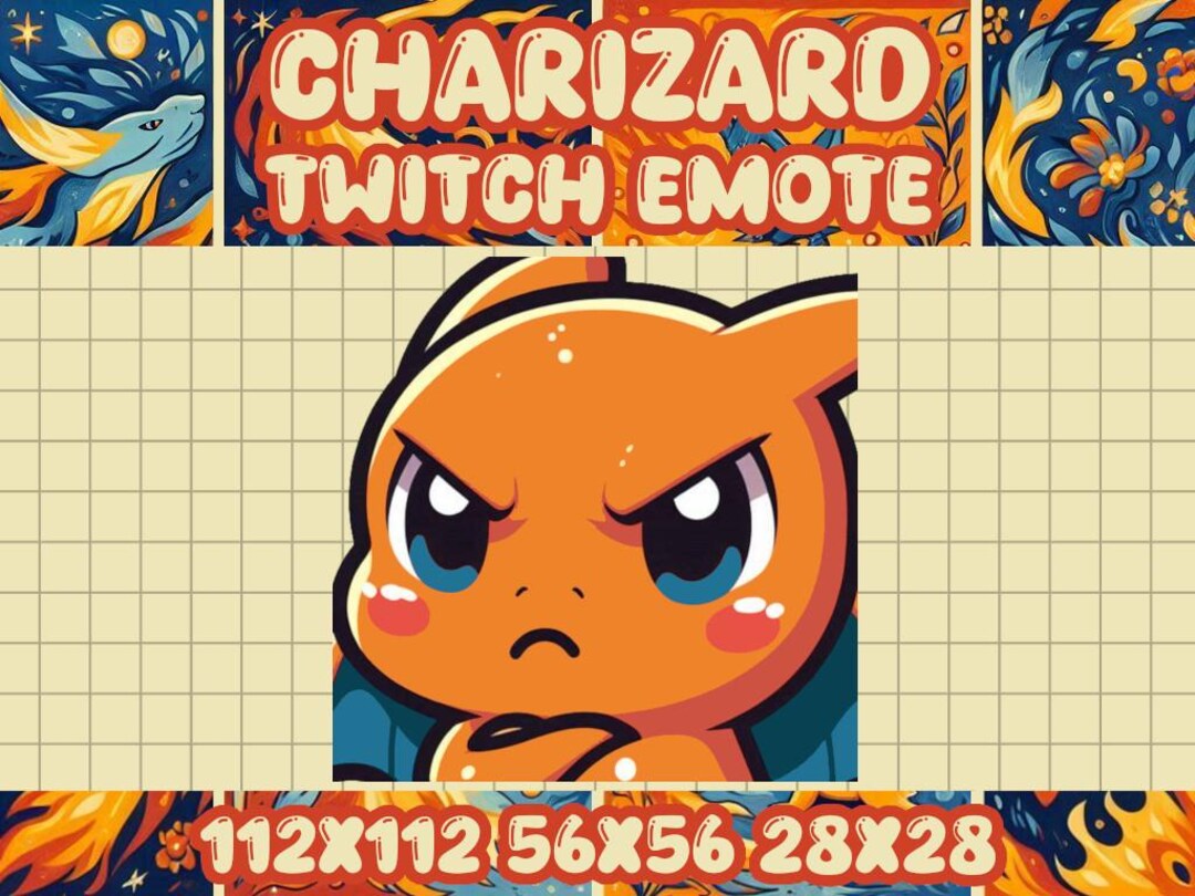 Charizard Angry Emote | Fierce Pokémon Icon for Twitch and Discord - Etsy
