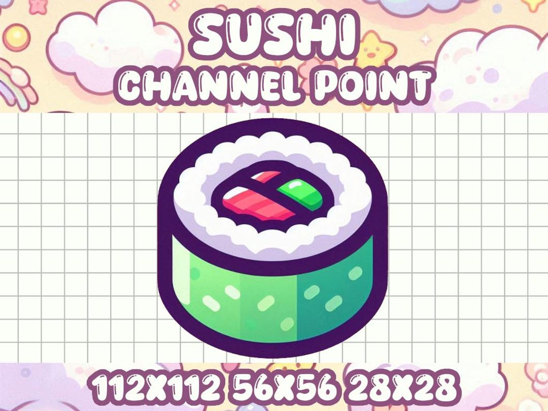 Sushi Channel Point Icon for Twitch Streamers - Etsy