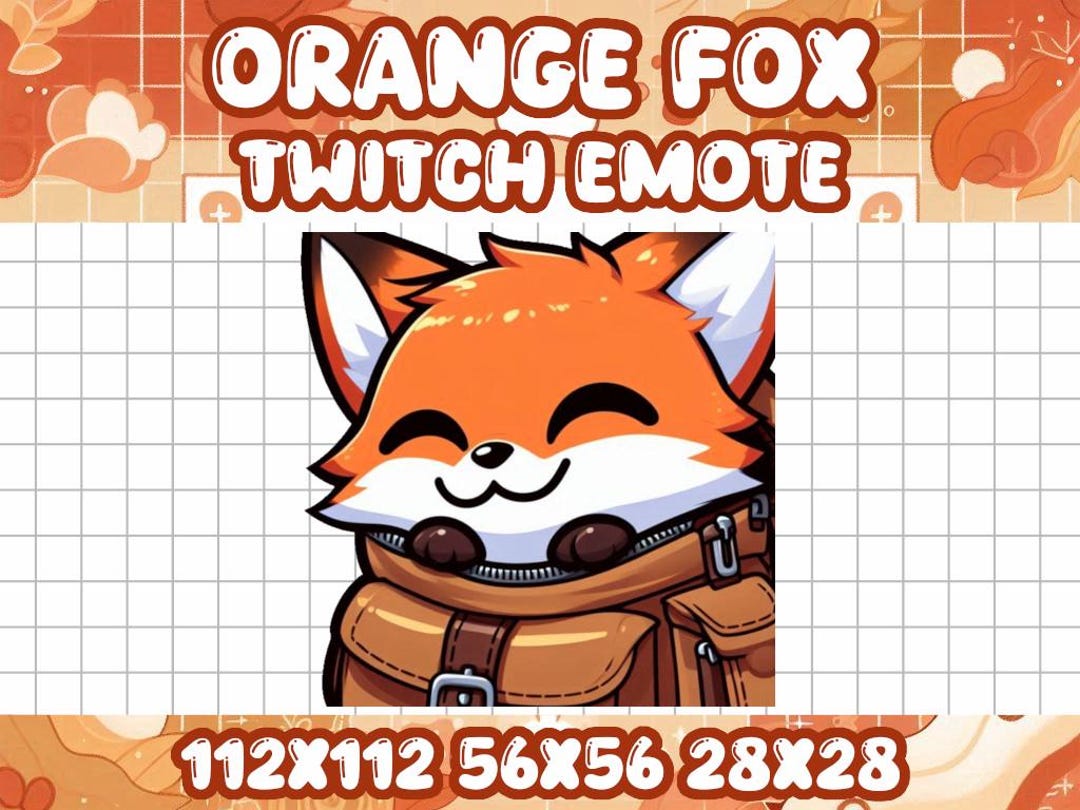 Orange Fox Carry Emote for Twitch Discord - Etsy