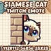Black Cat Yell Emote Kawaii Chibi Icon for Twitch and Discord ...