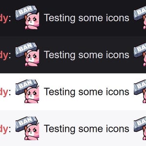 Pink Bear Ban Hammer Emote | Kawaii Gamer Icon for Twitch and Discord ...