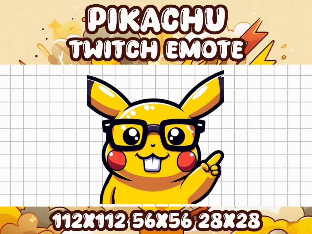 Pikachu Umm Actually Nerd Reaction Emote for Twitch and Discord Chat ...