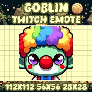 Goblin Clown Emote | Kawaii Funny Gamer Icon for Twitch and Discord - Etsy