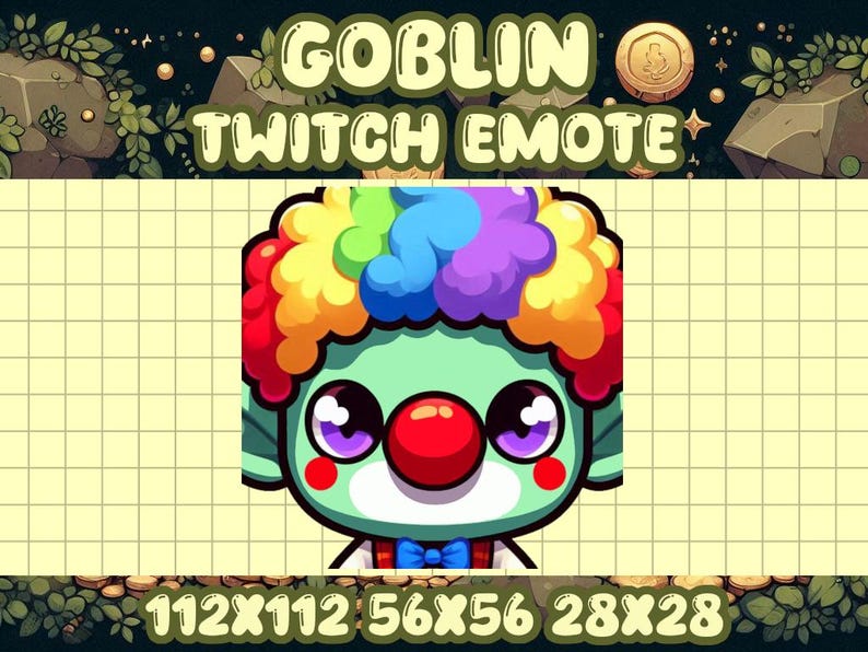 Goblin Clown Emote | Kawaii Funny Gamer Icon for Twitch and Discord - Etsy