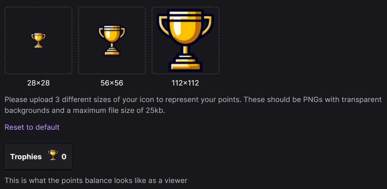 Trophy Channel Point Icon for Twitch Streamers - Etsy
