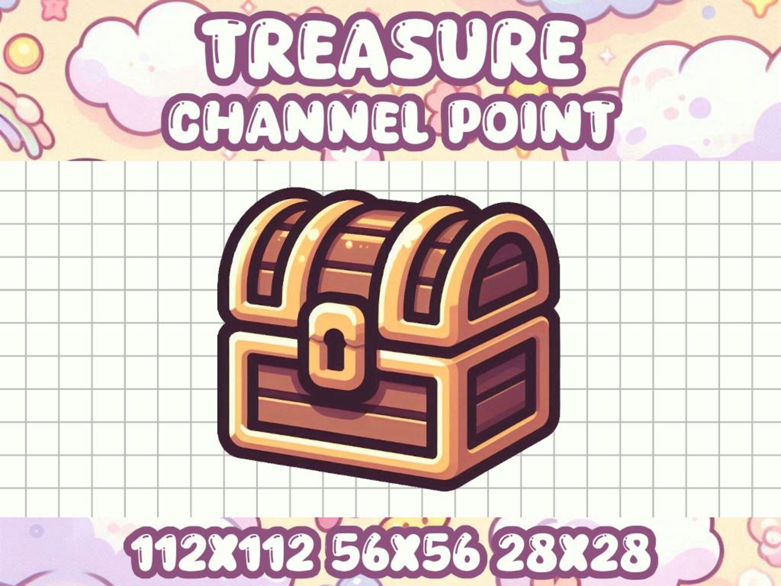 Treasure Chest Channel Point Icon | Kawaii Reward and Emote for Twitch ...