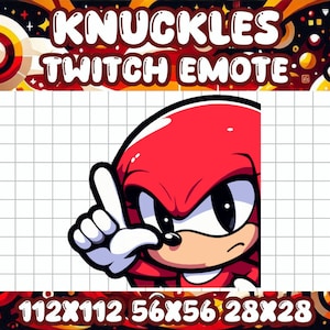 Knuckles L Emote for Twitch and Discord Streaming - Etsy