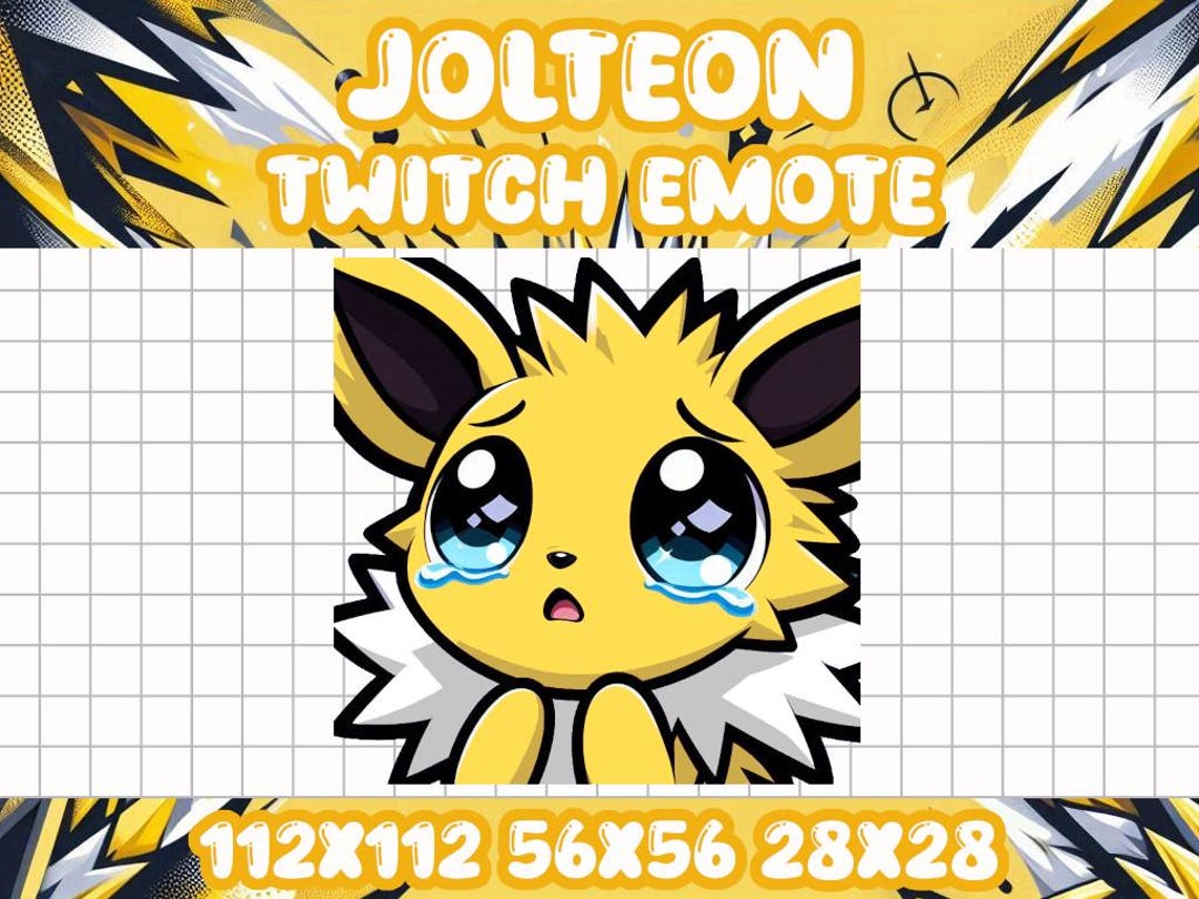 Jolteon Pleading Emote Cute Kawaii Pokémon Icon for Twitch & Discord - Etsy