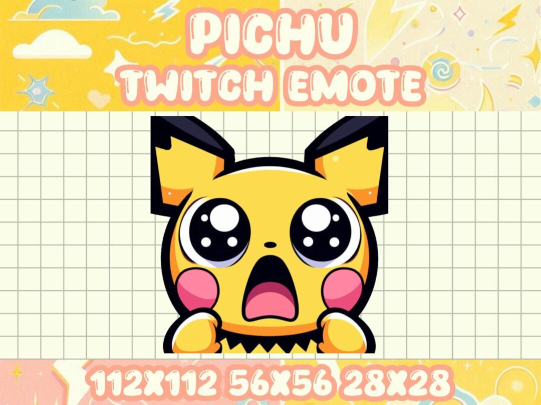 Pichu Dramatic Fear Emote for Shocked Reactions on Twitch and Discord ...