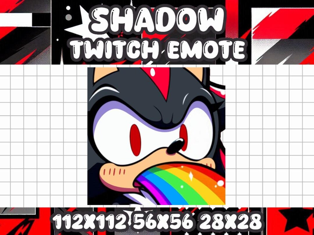 Shadow Rainbow Puke Chibi Emote Icon for Twitch and Discord - Etsy