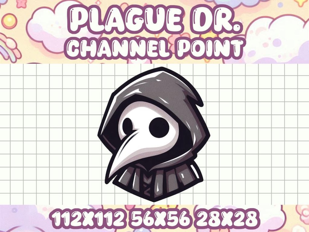 Plague Doctor Channel Point Emote | Spooky Kawaii Icon for Twitch and ...