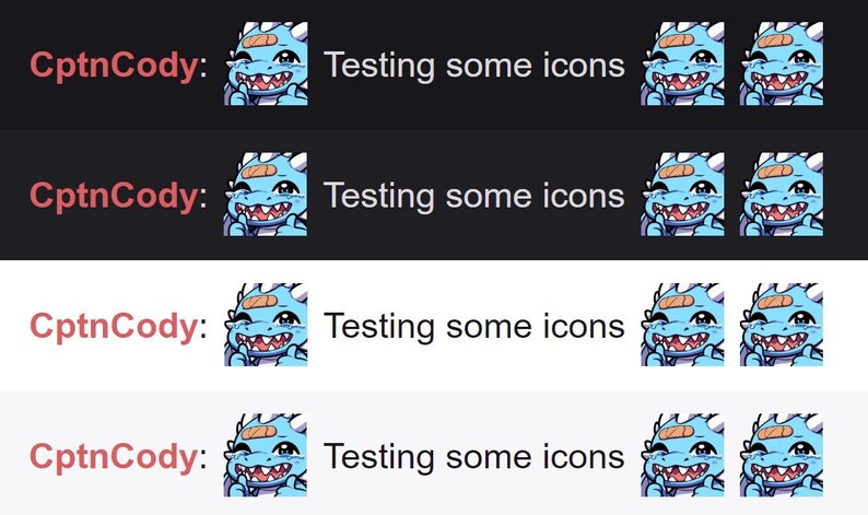 Blue Dragon Pain Emote: Kawaii Chibi Twitch Discord Icon (digital ...