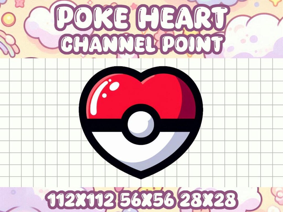 Pokeball Heart Channel Point Icon for Twitch Streamers - Etsy