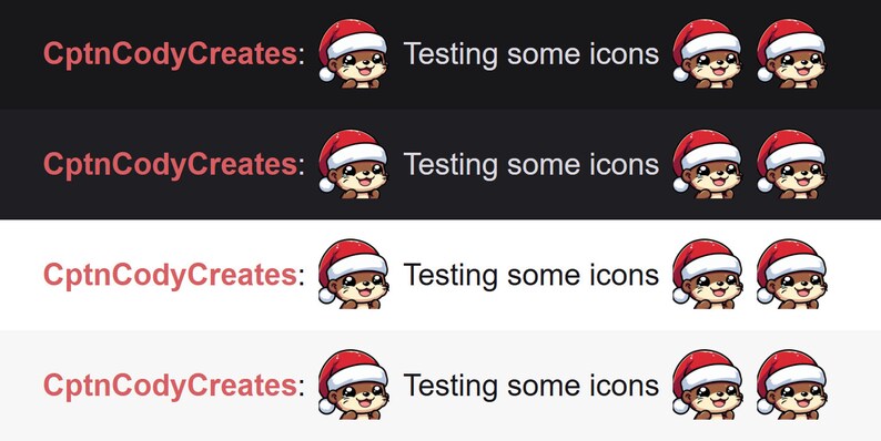 Brown Otter Santa Hat Emote Cute Twitch Discord Icons Kawaii Chibi ...