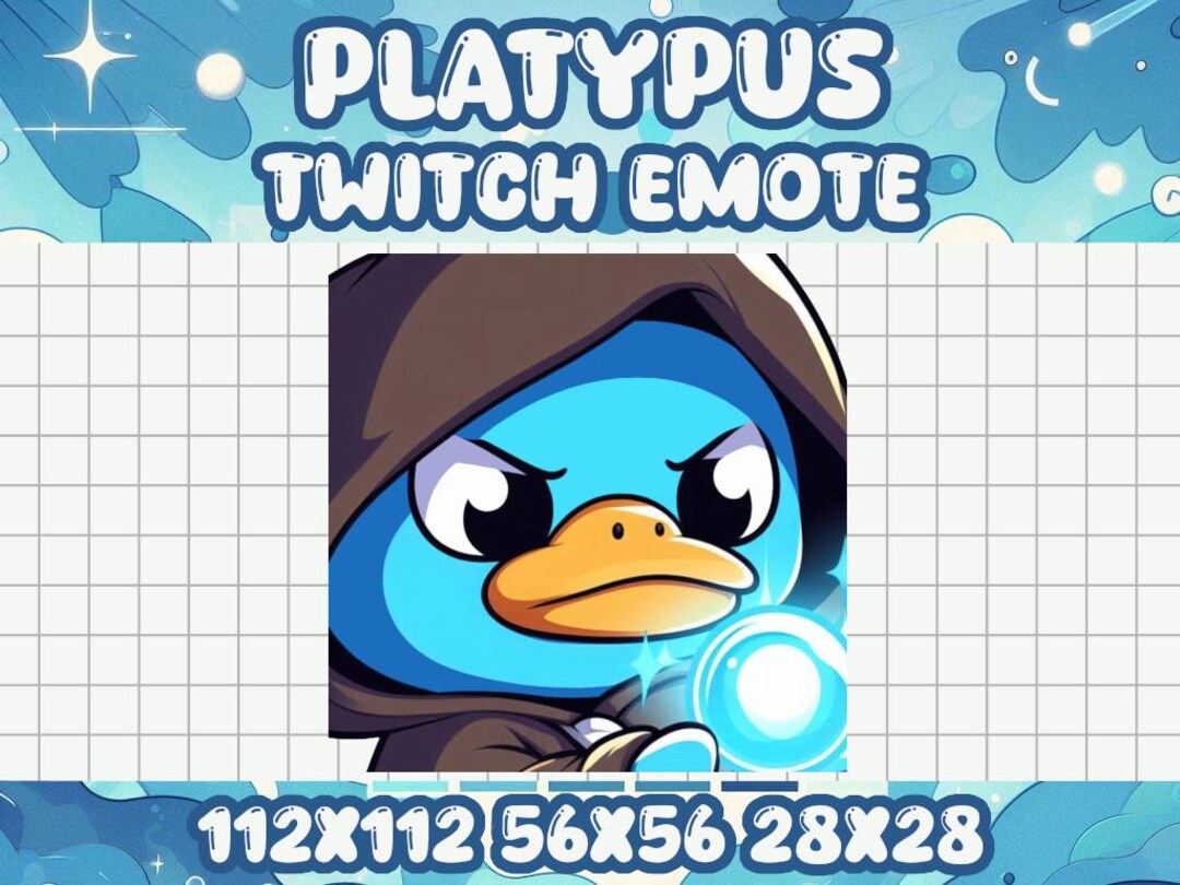 Blue Platypus Pondering the Orb Emote for Study and Livestream ...