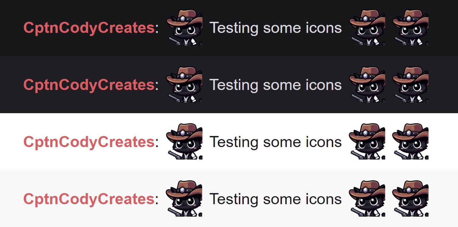 Black Cat Cowboy Twitch Emote: Kawaii Chibi Kitten Icon - Etsy