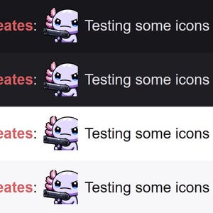 Axolotl Gun Emote | Purple Kawaii Chibi Icon for Twitch and Discord - Etsy