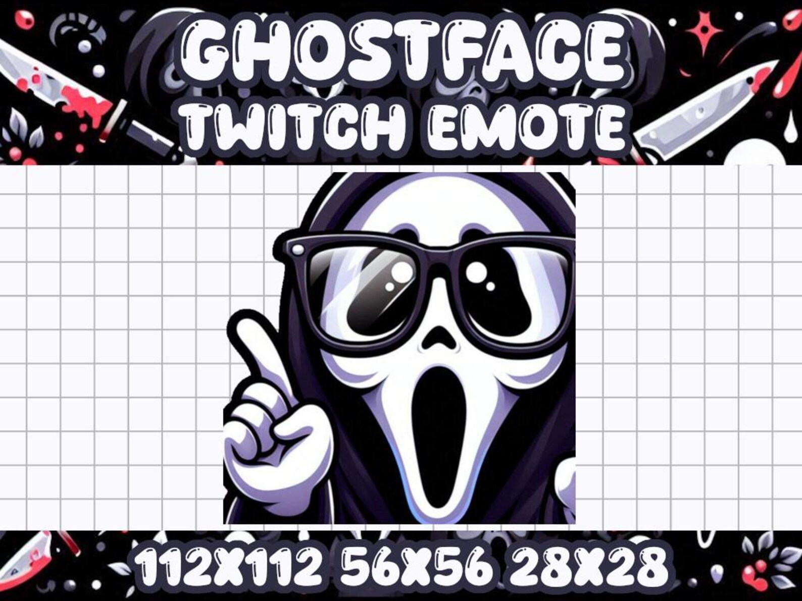 Ghostface Nerd Emote Scream Dead by Daylight DBD Icon Twitch Discord ...