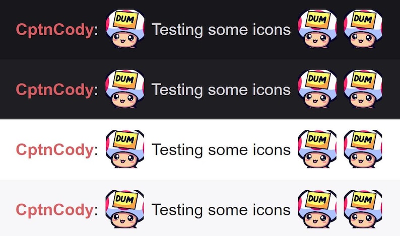 Toad DUM Emote | Funny Mario Icon for Twitch & Discord - Etsy