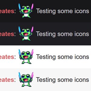 Frog Light Sticks Emote Cute Twitch & Discord Icons Kawaii Chibi Gamer ...