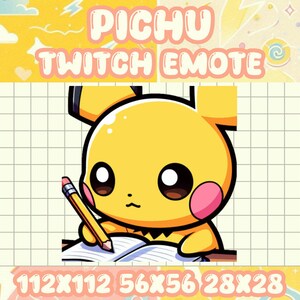 Pichu Notes Emote Cute Kawaii Pokémon Icon Adorable Gamer Emotes Twitch ...