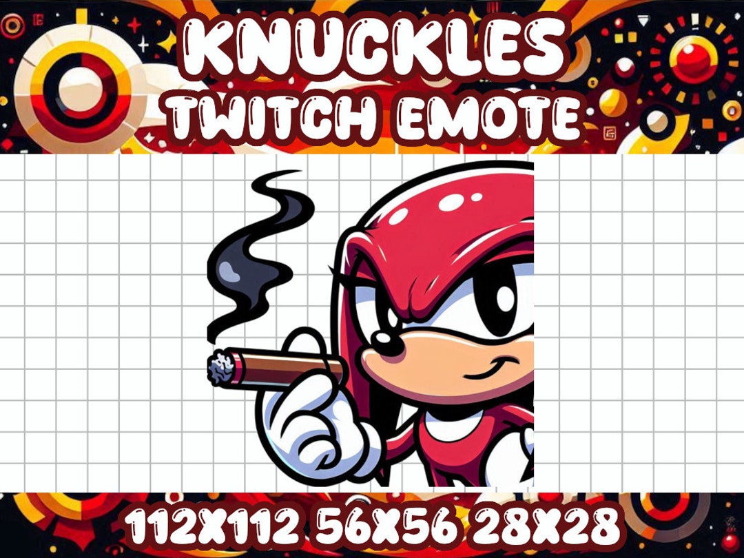 Knuckles Smoke Emote Digital Sticker for Twitch and Discord - Etsy