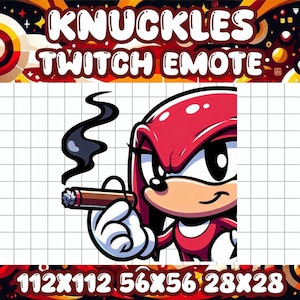 Knuckles Smoke Emote Digital Sticker for Twitch and Discord - Etsy