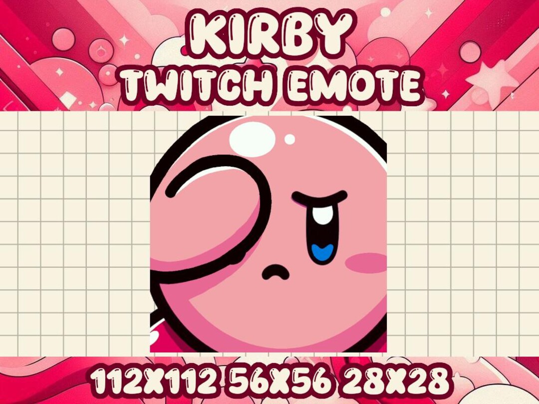 Kirby Facepalm Emote | Kawaii Chibi Icon for Twitch Discord - Etsy