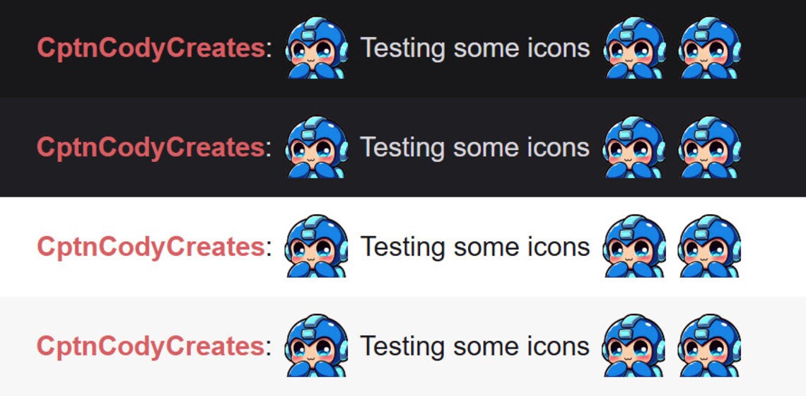 Mega Man Blush Emote Twitch & Discord Icons Kawaii Chibi Gamer Emotes ...