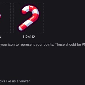 Candy Cane Channel Point Icon for Twitch Streamers - Etsy
