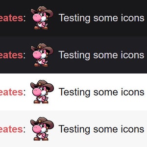 Pink Yoshi Cowboy Emote | Kawaii Western Icon for Twitch & Discord - Etsy