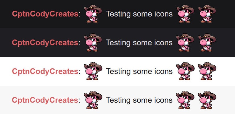 Pink Yoshi Cowboy Emote | Kawaii Western Icon for Twitch & Discord - Etsy