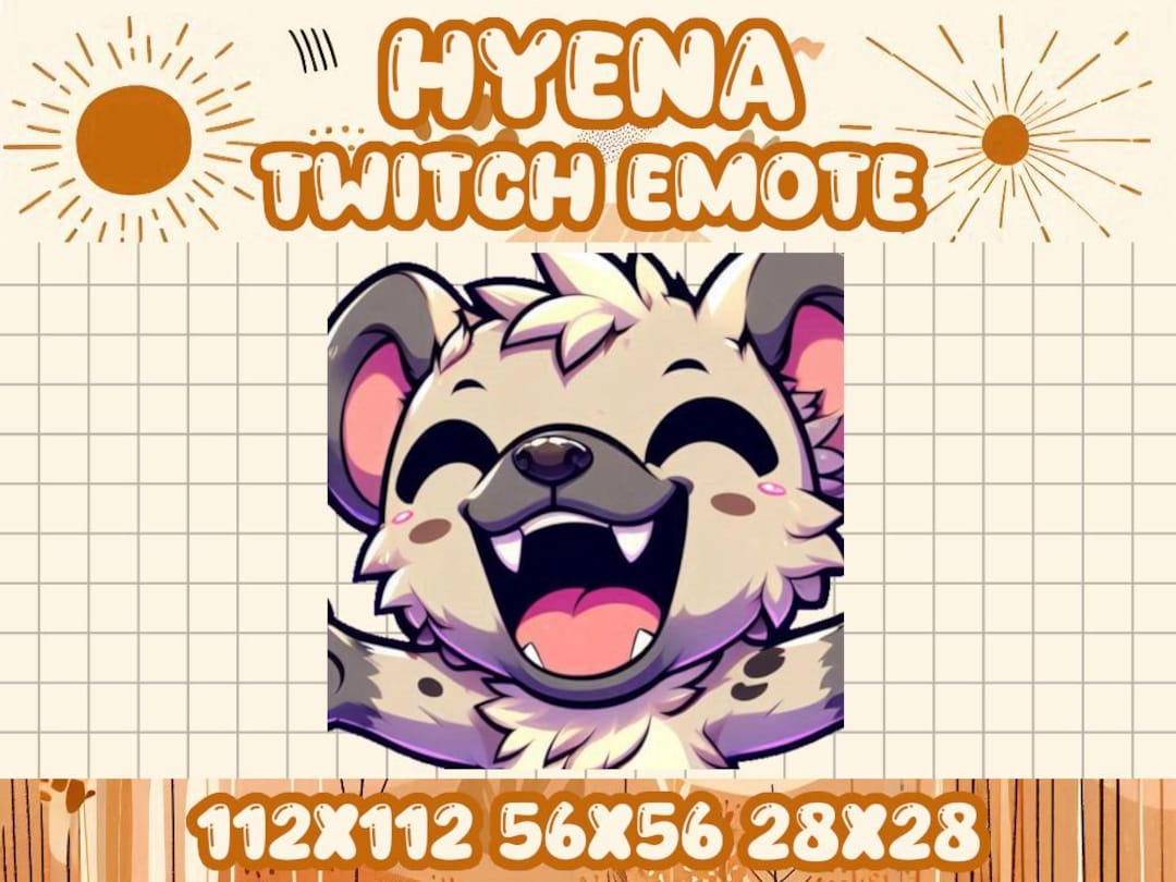 Hyena Celebrate Emote for Twitch and Discord Streaming - Etsy