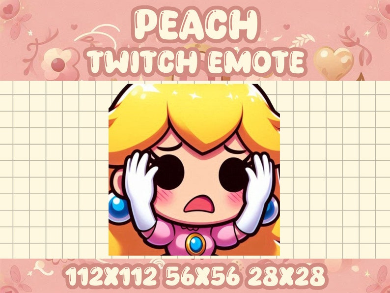 Princess Peach Denial Emote Icon for Discord - Etsy