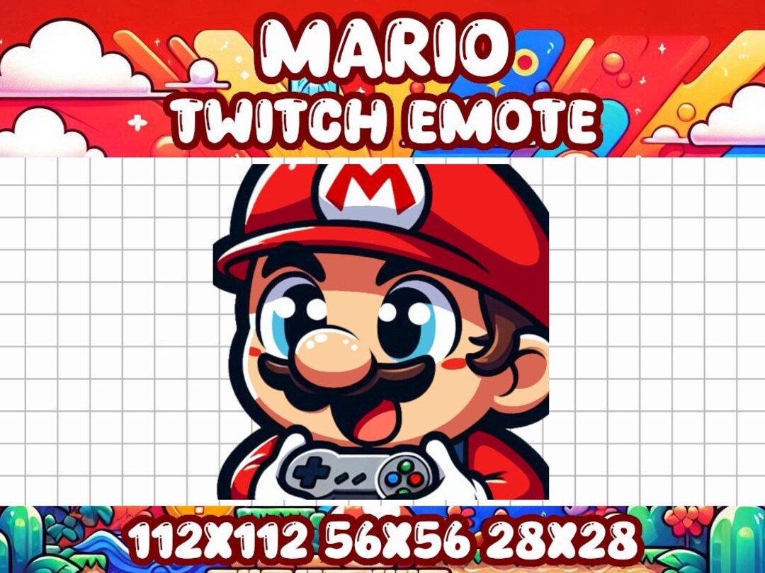 Mario Gaming Emote for Gamers, Twitch & Discord | Video Games Playing ...