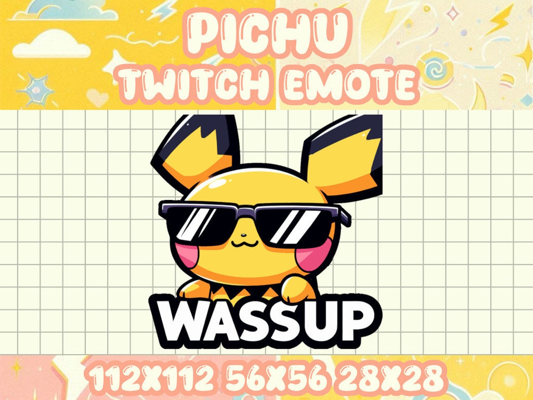 Pichu Wassup Emote Icon for Twitch & Discord - Etsy
