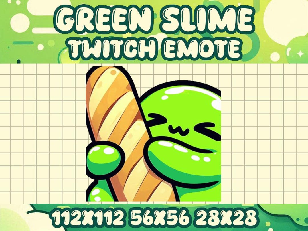 Green Slime Blob Baguette Emote for Twitch and Discord - Etsy