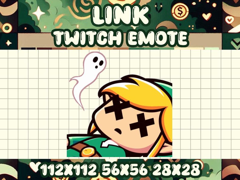 Link Dead Emote | Kawaii Zelda Icon for Halloween Twitch and Discord - Etsy