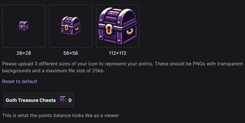 Goth Treasure Chest Channel Point Icon | Kawaii Chibi Reward for Twitch ...