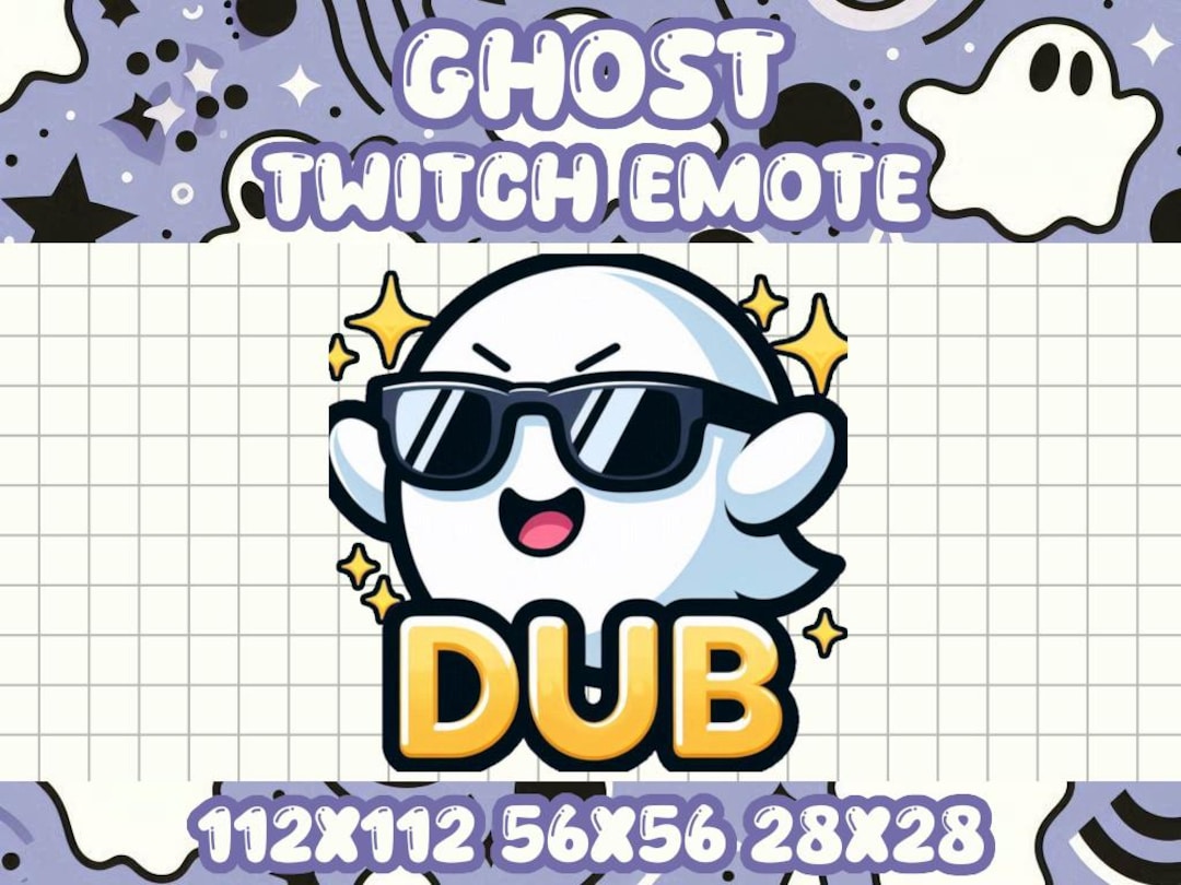 Ghost Dub Emote | Cute Kawaii Icon for Twitch and Discord Gamers - Etsy