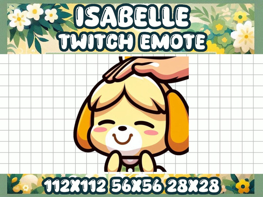 Isabelle Pet Emote Kawaii Animal Crossing Icon for Twitch and Discord ...