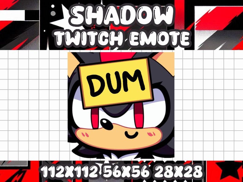 Shadow DUM Emote | Funny Sonic Chibi Icon for Twitch and Discord - Etsy