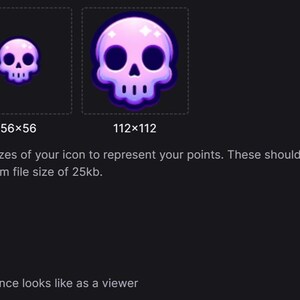 Purple Skull Channel Point Icon for Twitch Streamers - Etsy