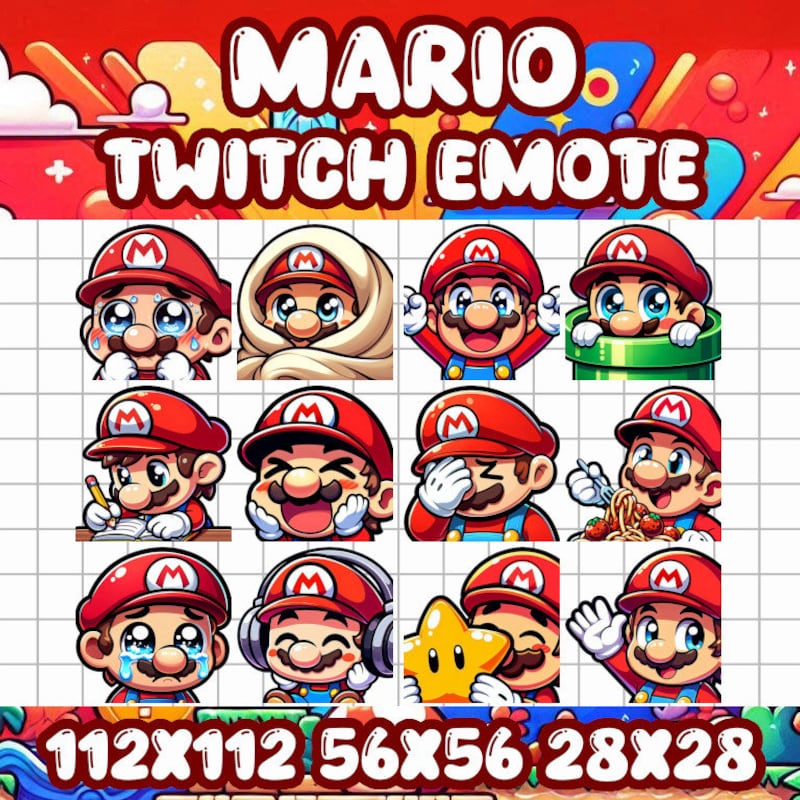 Mario Badge Twitch - Etsy UK