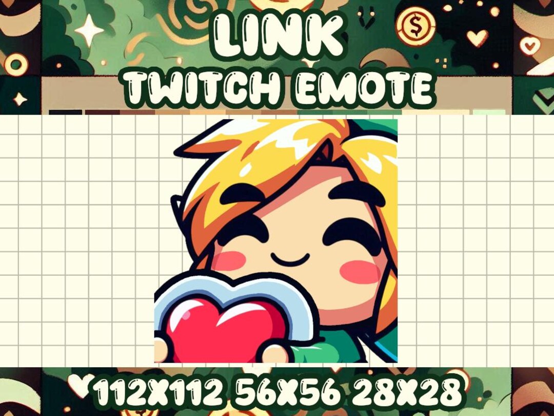 Link Heart Container Emote Icon for Zelda Fans on Twitch and Discord - Etsy