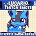 Lucario Blue Heart Emote Pokémon Twitch & Discord Icon Cozy Gamer ...