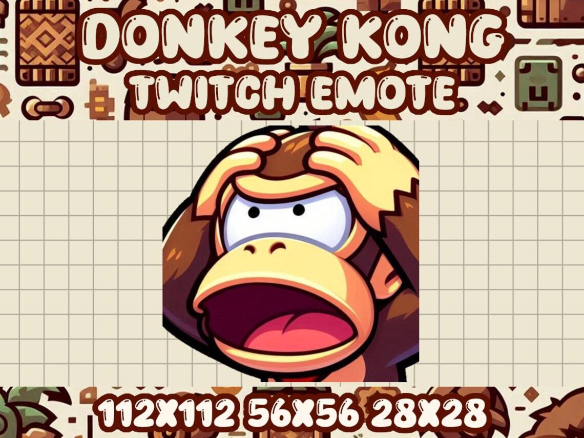 Donkey Kong Denial Emote Icon for Twitch Discord Emote - Etsy