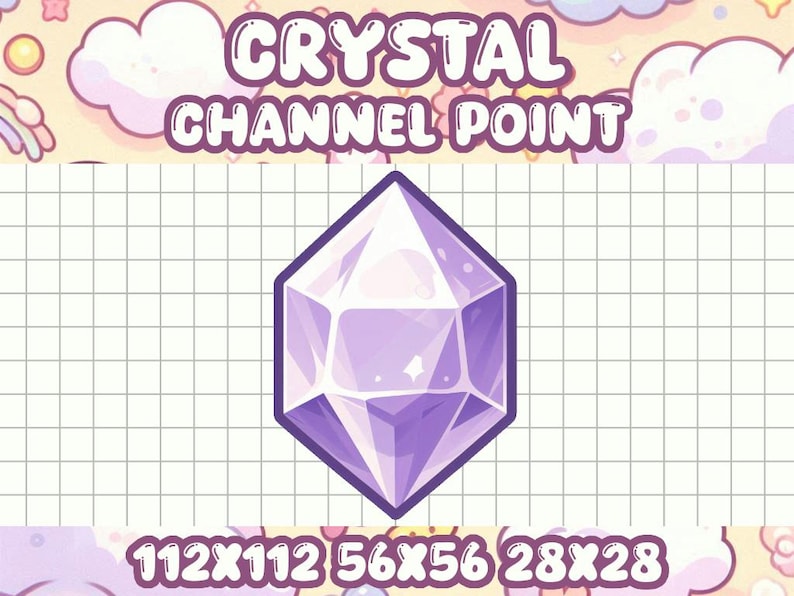 Purple Crystal Channel Point Icon for Twitch Streamers - Etsy