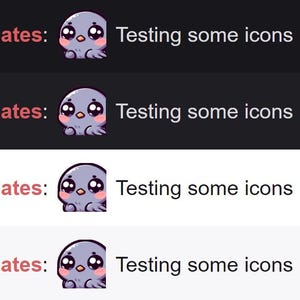 Pigeon Blush Emote Cute Twitch & Discord Icons Kawaii Chibi Gamer ...