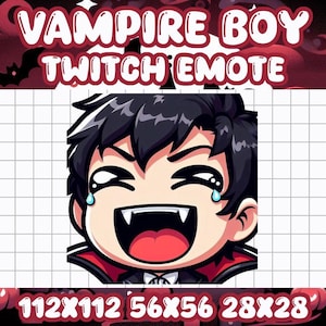 Vampire Boy KEKW Emote | Cute Kawaii Chibi Icon for Twitch and Discord ...